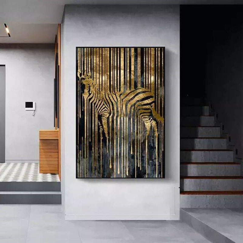 Toile - Gold Zebra | Corner of Art